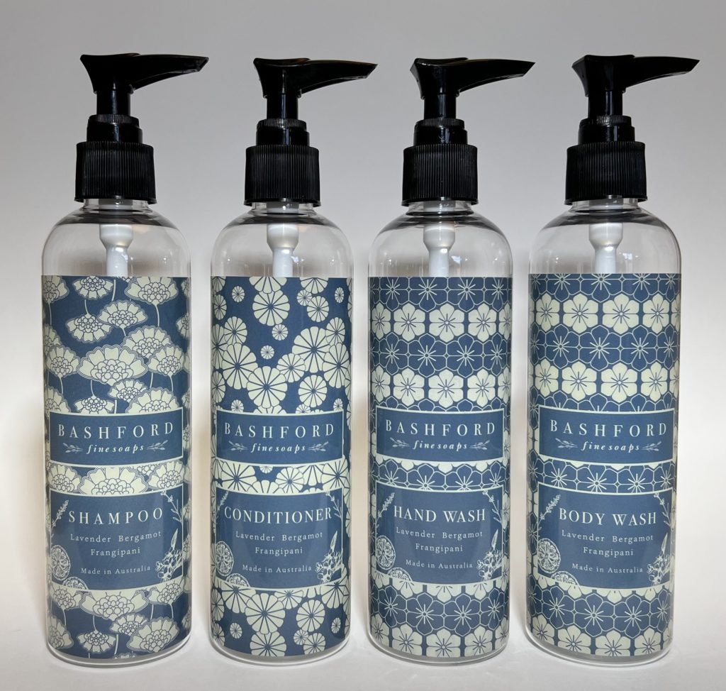 Refillable bottle set - set of 4 - Bashford Fine Soaps - Ecomenities